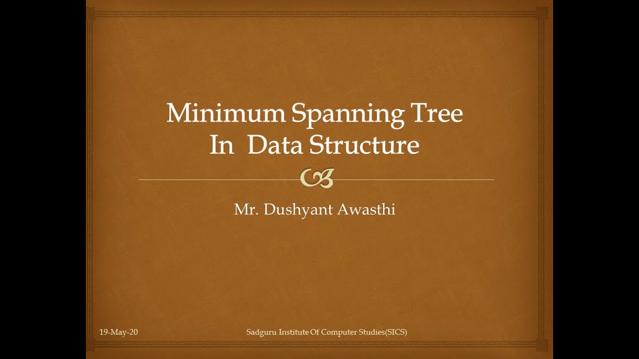 Minimum Spanning Tree in Data Structure - YouTube