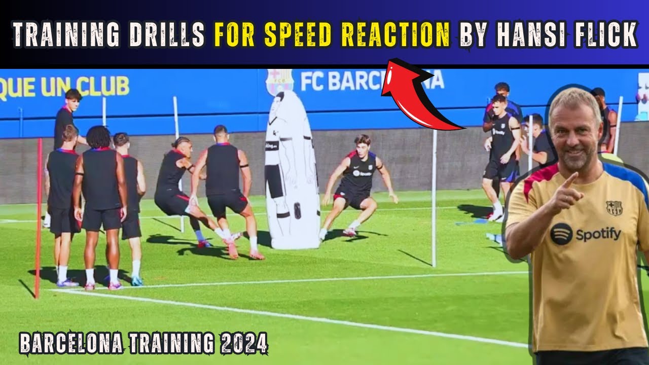 🔵Barcelona Training Drills for SPEED REACTION by Hansi Flick 🏃‍♂️🔴 ...