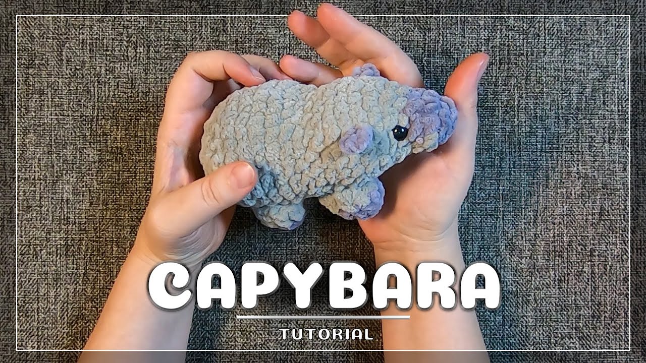 How to crochet a CUTE CAPYBARA using plush yarn in just an hour ...