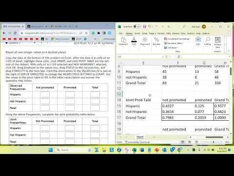 Analyzing two categorical (qualitative) variables using pivot tables - YouTube