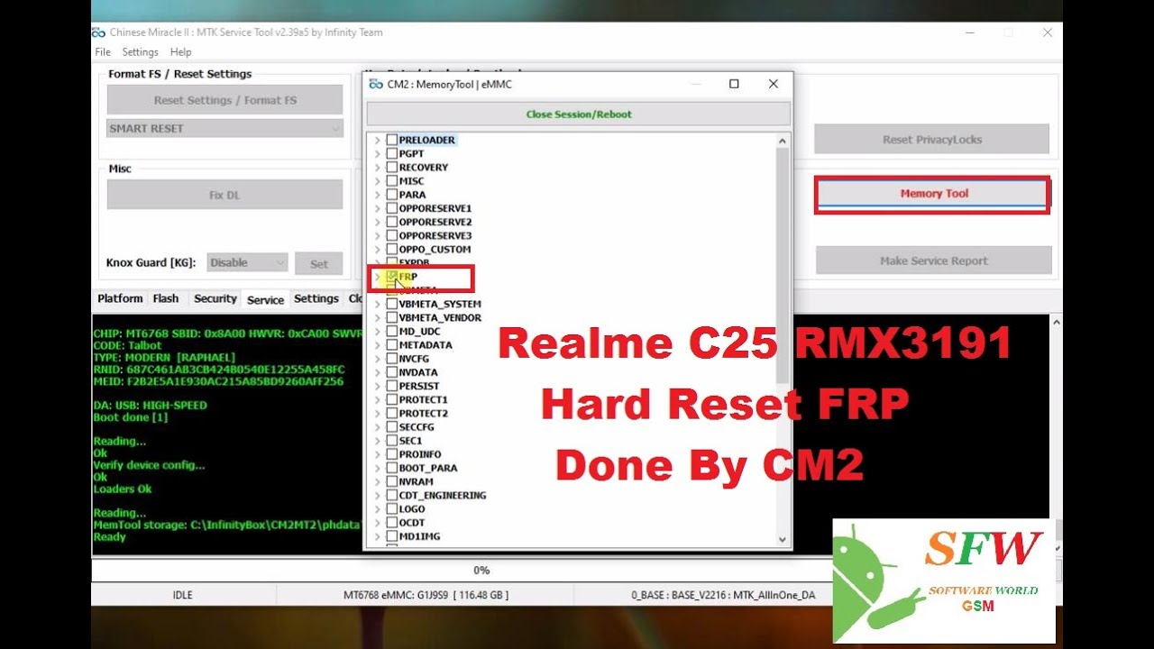Realme C25 RMX3191 Hard Reset FRP CM2 - YouTube
