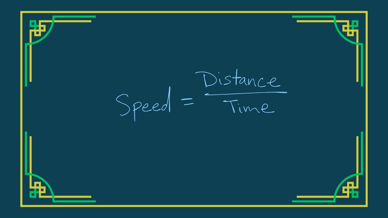 Formula 101: The Speed Formula - YouTube