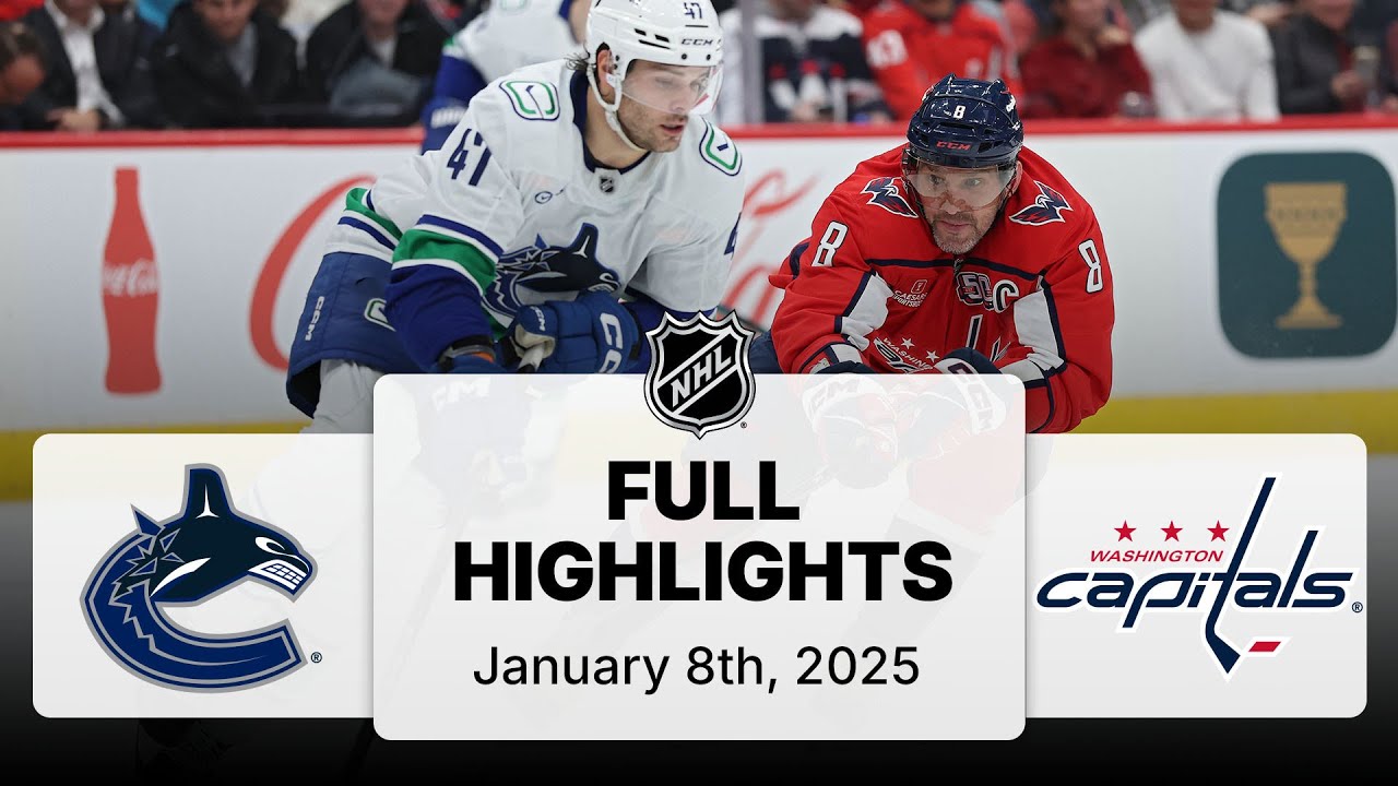 NHL Highlights | Canucks vs. Capitals | January 8, 2025 - YouTube
