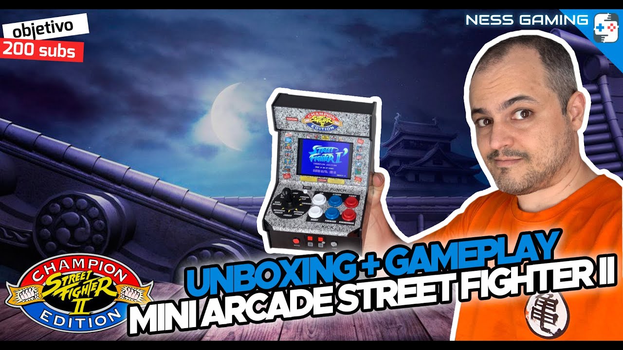 🎮 MINI ARCADE STREET FIGHTER II CHAMPION EDITION 😋 UNBOXING AND ...