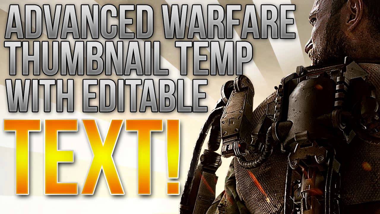 Advanced Warfare Thumbnail Template FREE DOWNLOAD - YouTube
