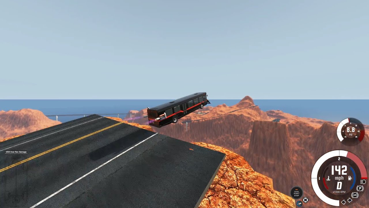 Beamng Drive Bus Crash, Bus vs Grand Canyon, Crazy WentWard DT40L ...