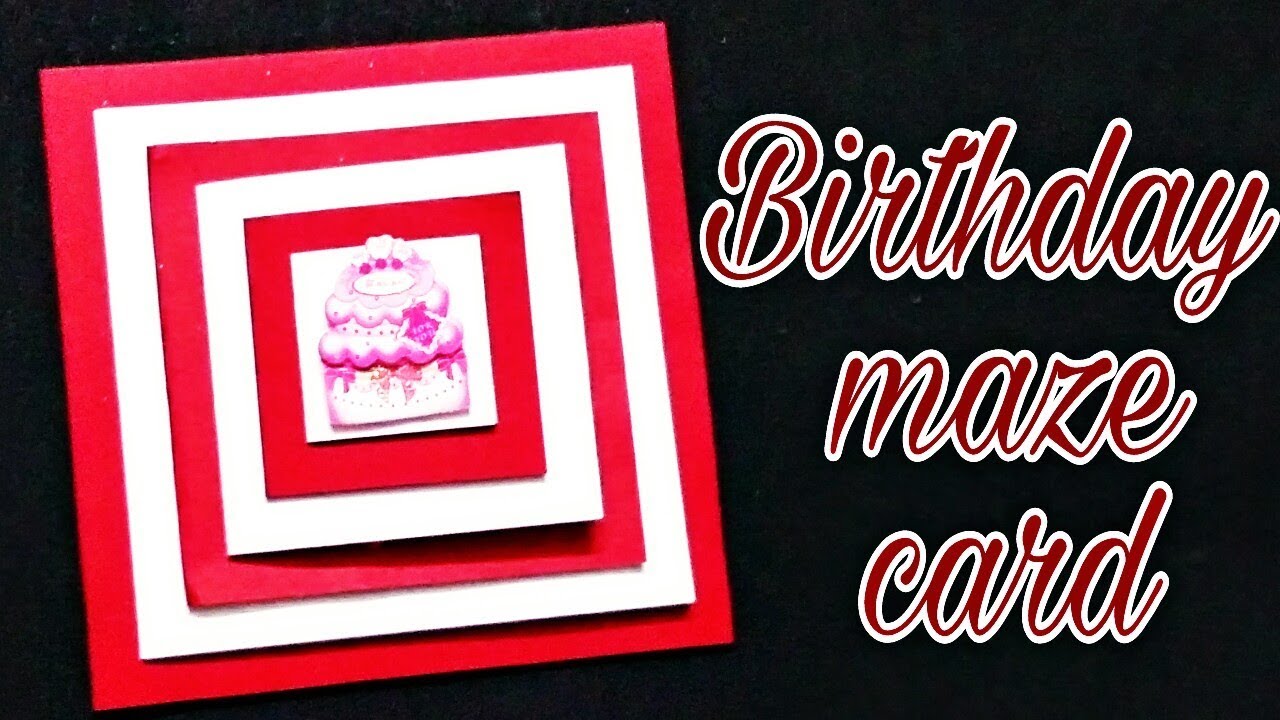 DIY maze card|Maze card for birthday||How to make maze card||photo card ...