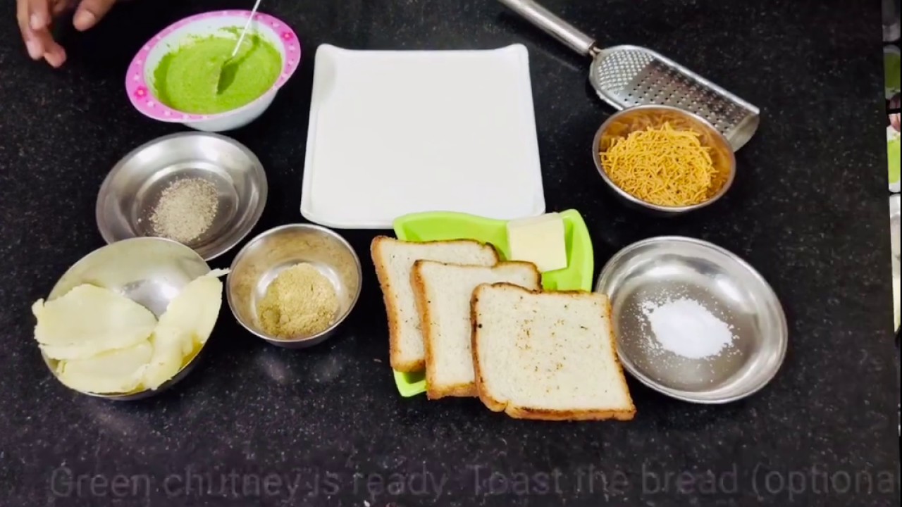 How to prepare sandwich | Aloo Bhujia Cheese sandwich | in tamil with ...
