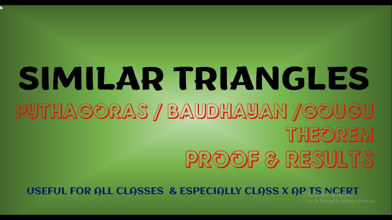Pythagoras/Baudhayan/Gougu theorem Proof & results for all classes ...