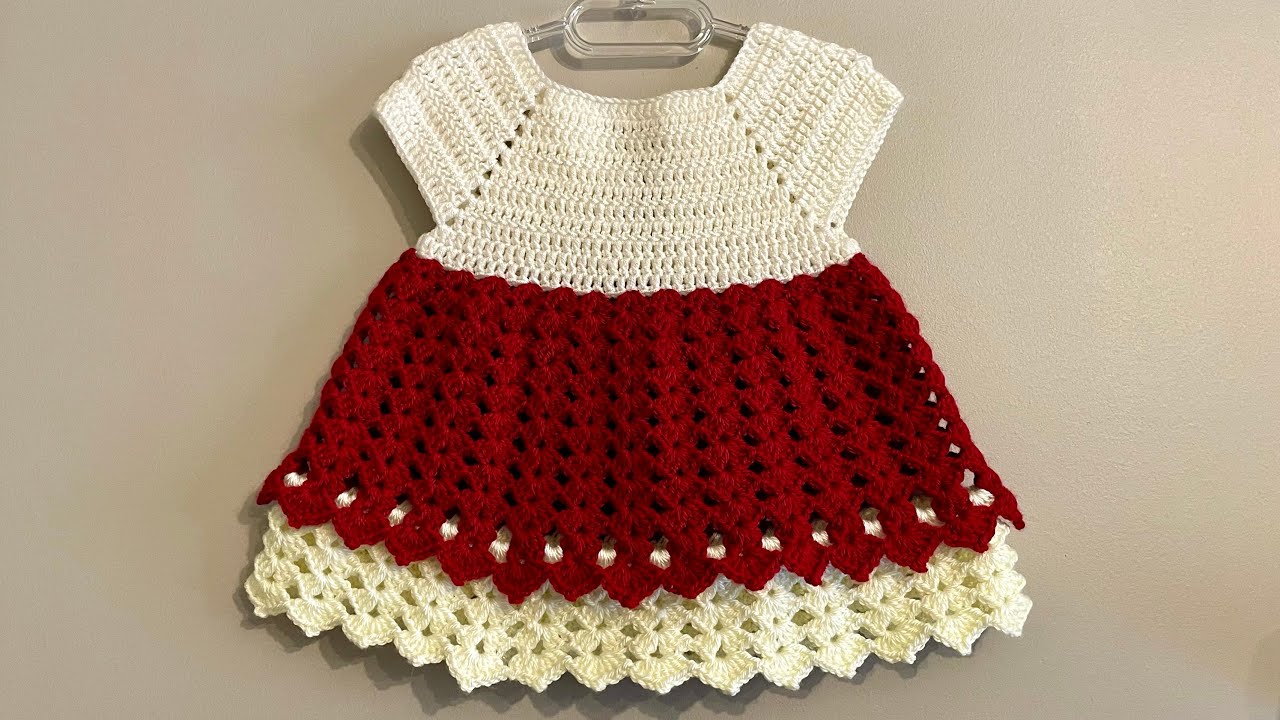 Super Easy and Beautiful Crochet Dress / 0 - 12 Months / Crochet Baby ...