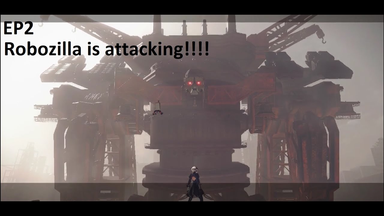 Colossal robot dude - NieR: Automata [Walkthrough] Part 2 - YouTube
