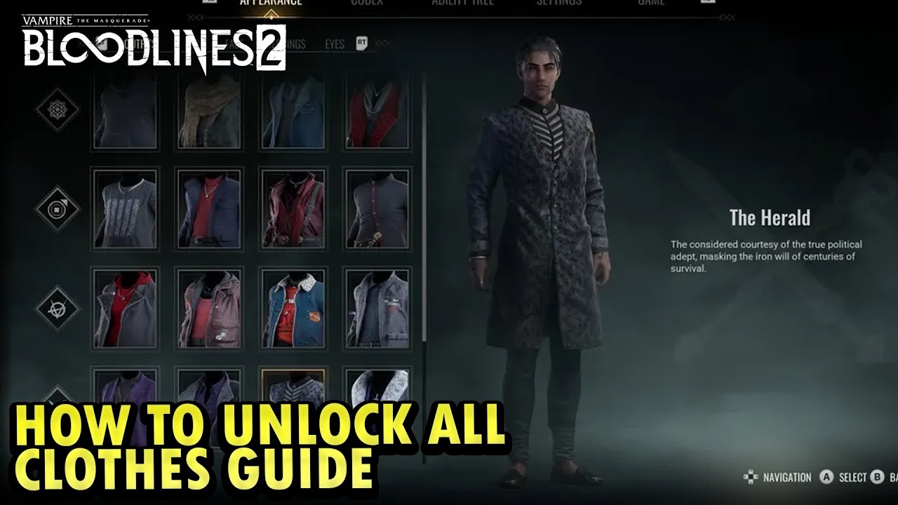Vampire The Masquerade Bloodlines2 : How to Unlock All Clothes Guide ...