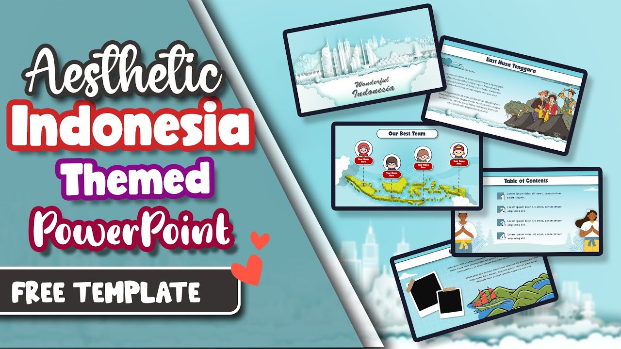 Aesthetic PPT Template | Animated Slide Indonesia Themed [ FREE ...