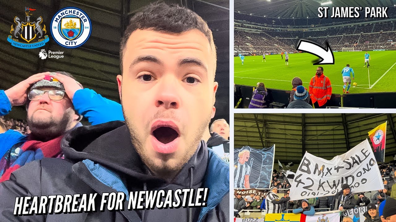 LAST MINUTE WINNER!! | CRAZY ATMOSPHERE | NEWCASTLE vs MAN CITY ...