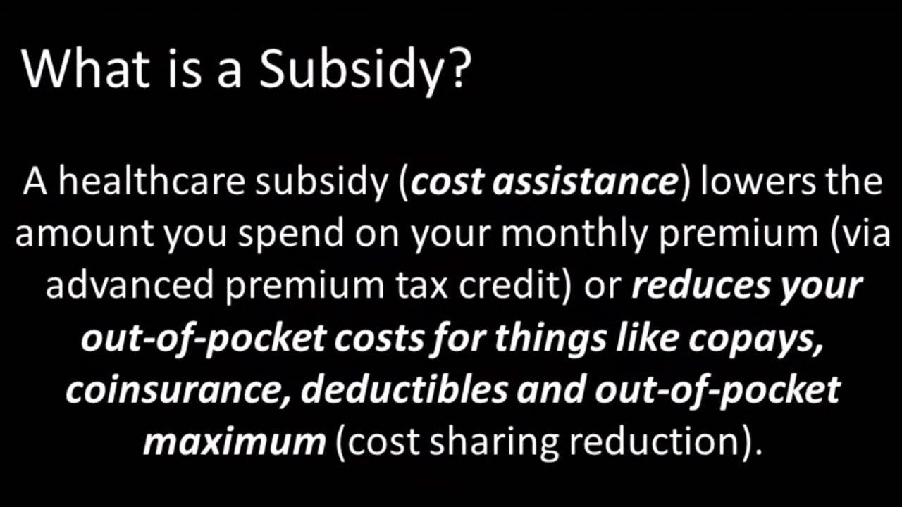 What is a Health Insurance Insurance Subsidy and How They Work - YouTube