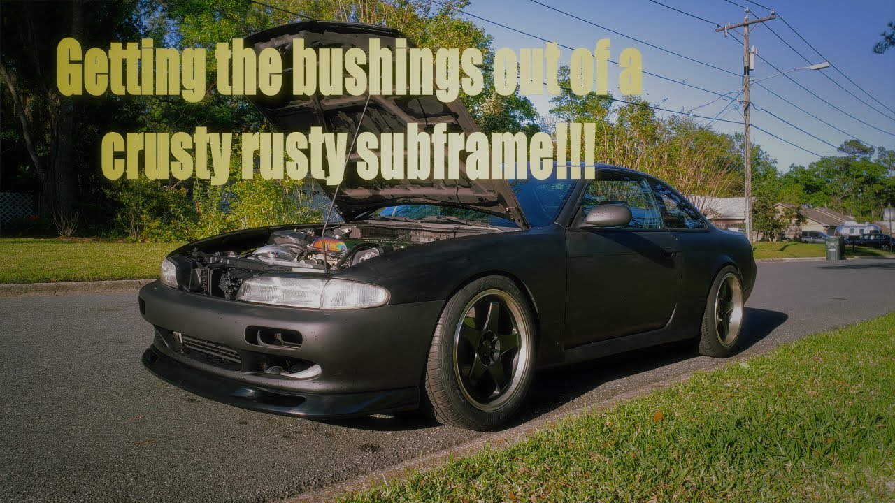 Prepping the s14 subframe/knuckles for the s13 build - YouTube