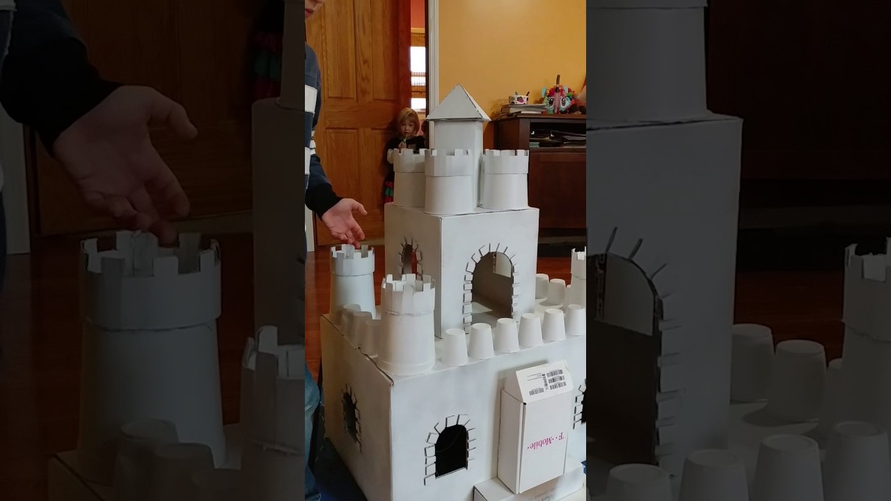 Castle out of recycled materials - YouTube