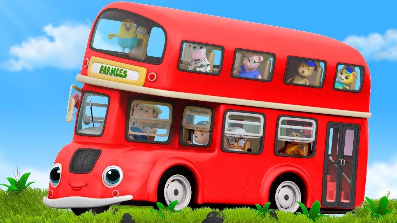 Red Wheels On The Bus | Kindergarten Nursery Rhymes For Children - YouTube