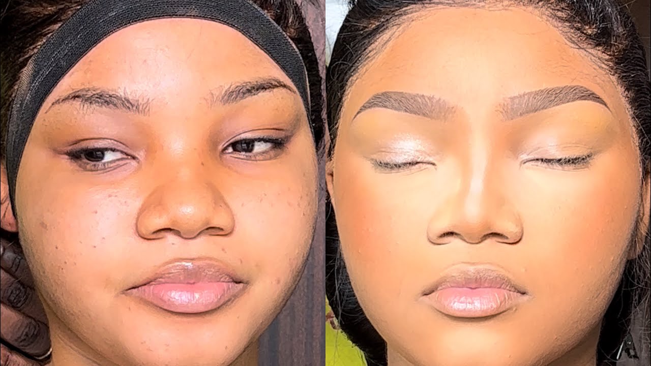 QUICK BROW TUTORIAL ON A REAL GHANAIAN BRIDE - YouTube
