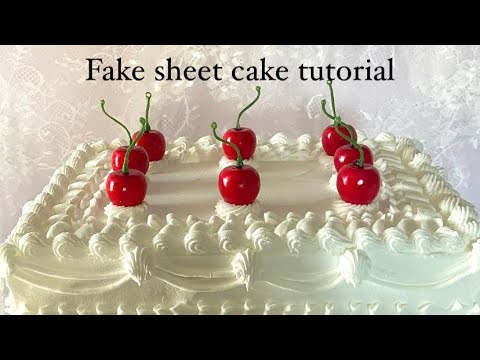 Fake sheet cake tutorial - YouTube