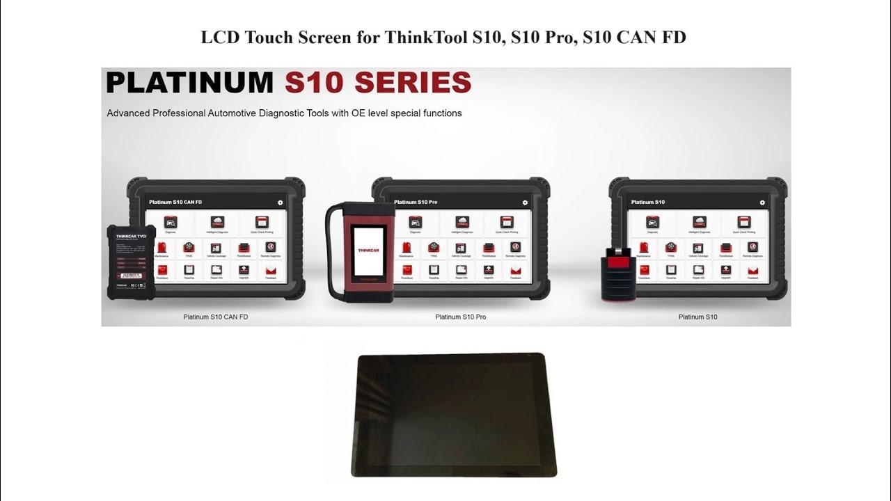 LCD Touch Screen Replacement for ThinkCar ThinkTool Platinum S10, S10 ...