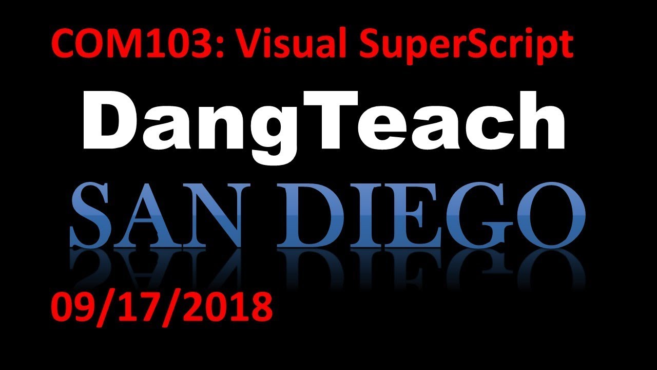 COM103: How to Install Visual SuperScript - YouTube