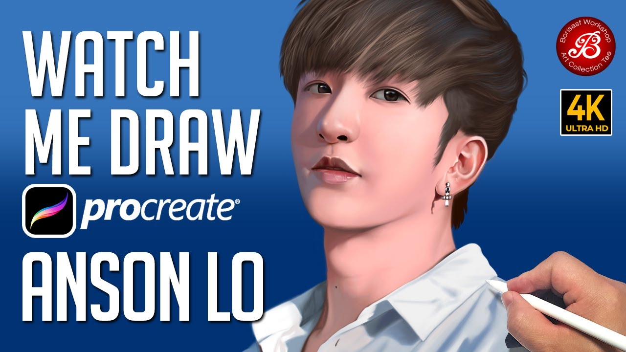 Watch Me Draw Procreate | Mirror | Anson Lo 盧瀚霆 | 繪圖縮時影片| 似顏繪系列 | 4K ...