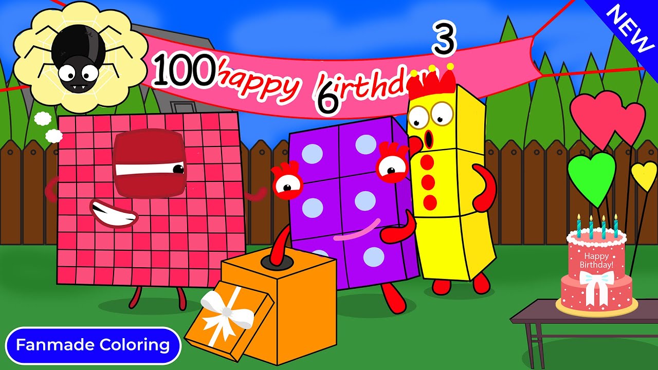 Happy Birthday Numberblock 6 | Numberblocks Fanmade Coloring Story ...