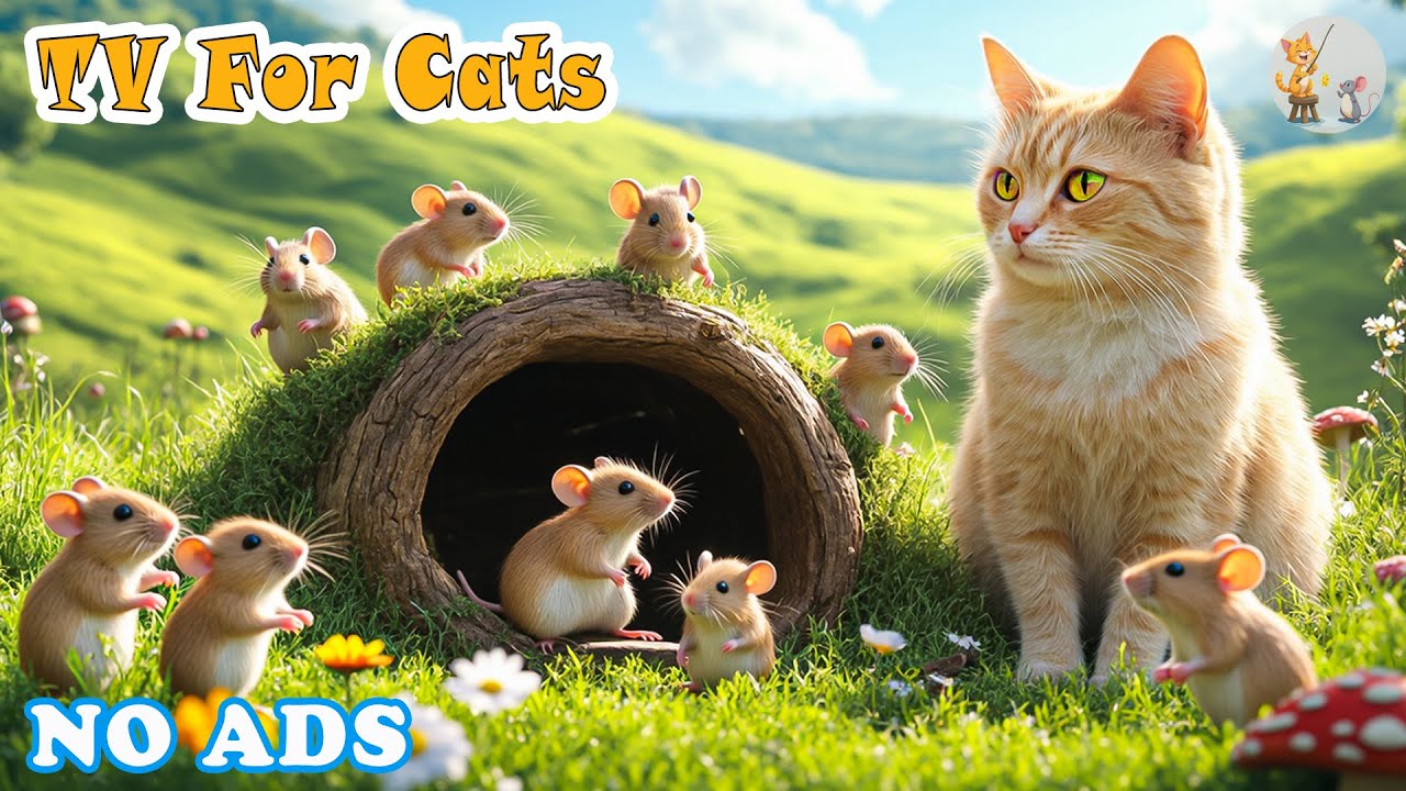 Cat TV for Cats to Watch😺A Peaceful Summer Tea Party for Mice🐾Best Cat ...
