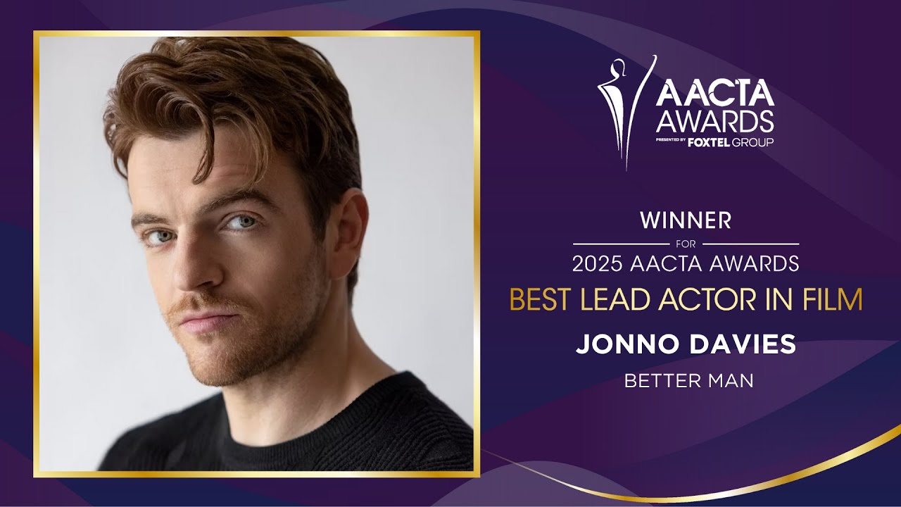 Jonno Davies (Better Man) Wins the AACTA Award for Best Lead Actor in a Film - YouTube