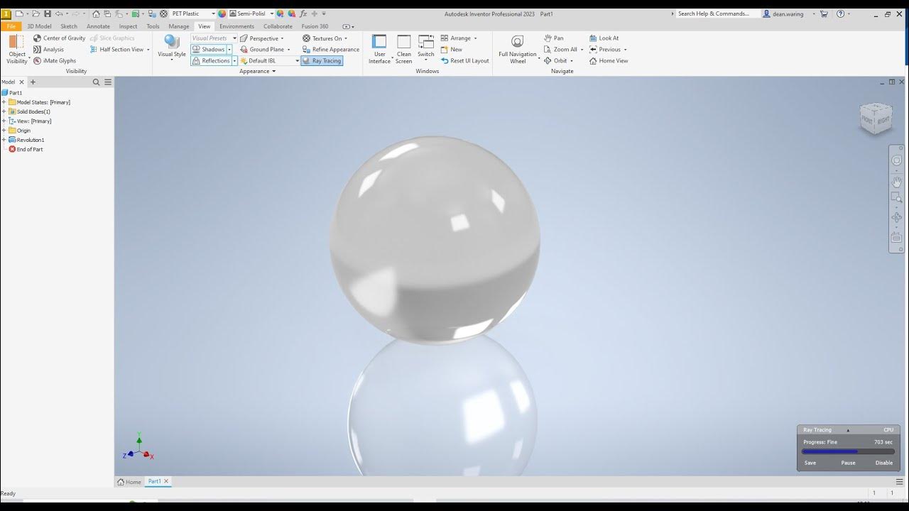 How to create a Sphere in Autodesk Inventor - YouTube