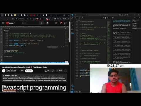 day 1 - placement prep - java script (arrays) - YouTube