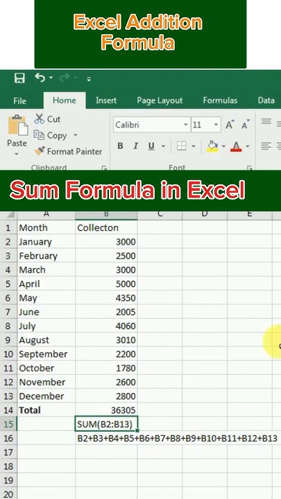 Sum Formula In Excel Exceltech007 Exceltech Excelshortcuts Exceltips Exceltech