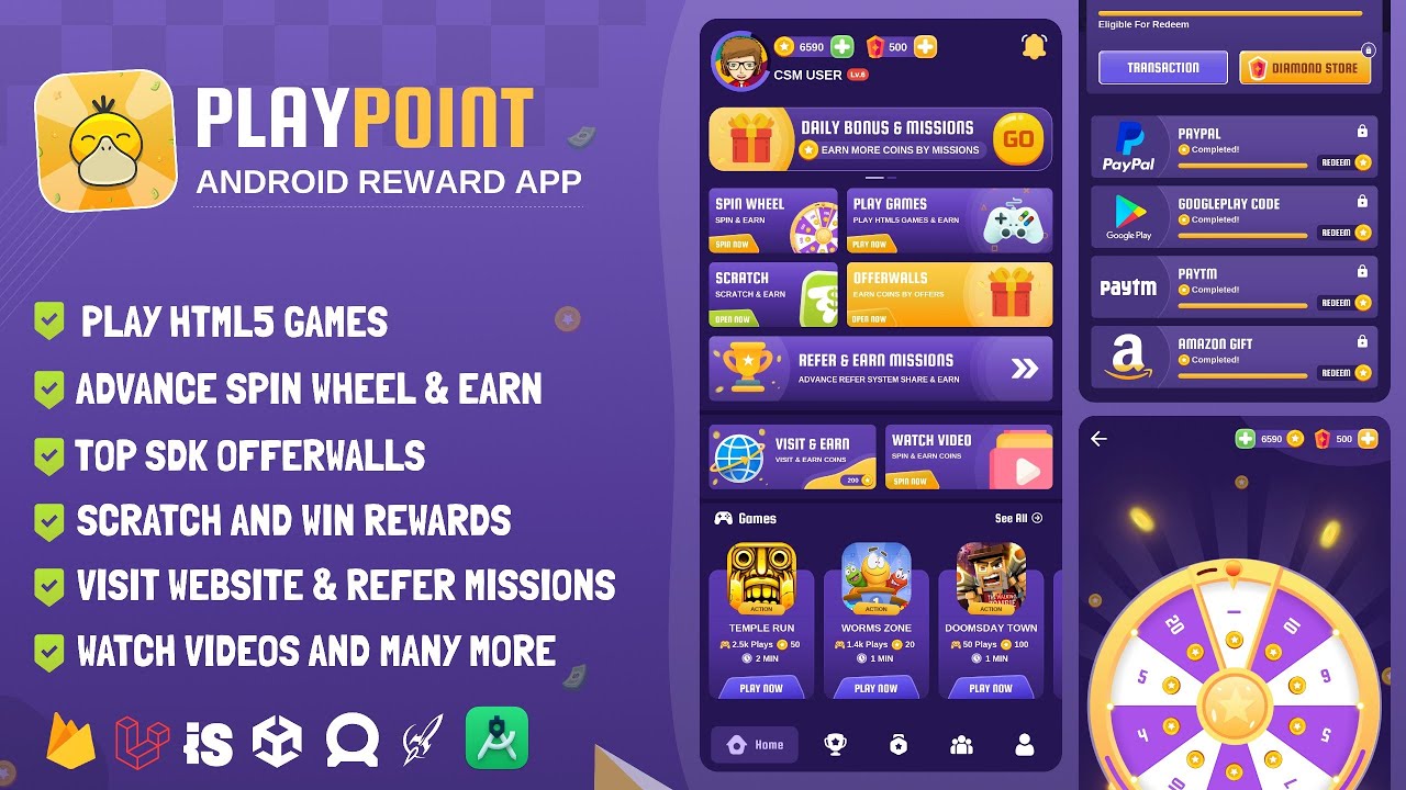 PlayPoint App Source Code Officially Launch || Create your own Earning app - YouTube