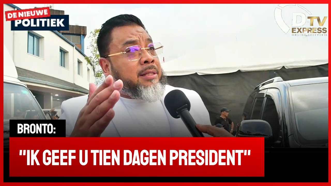 🚀 De Nieuwe Politiek Live • Bronto roept president op om ministers met ...