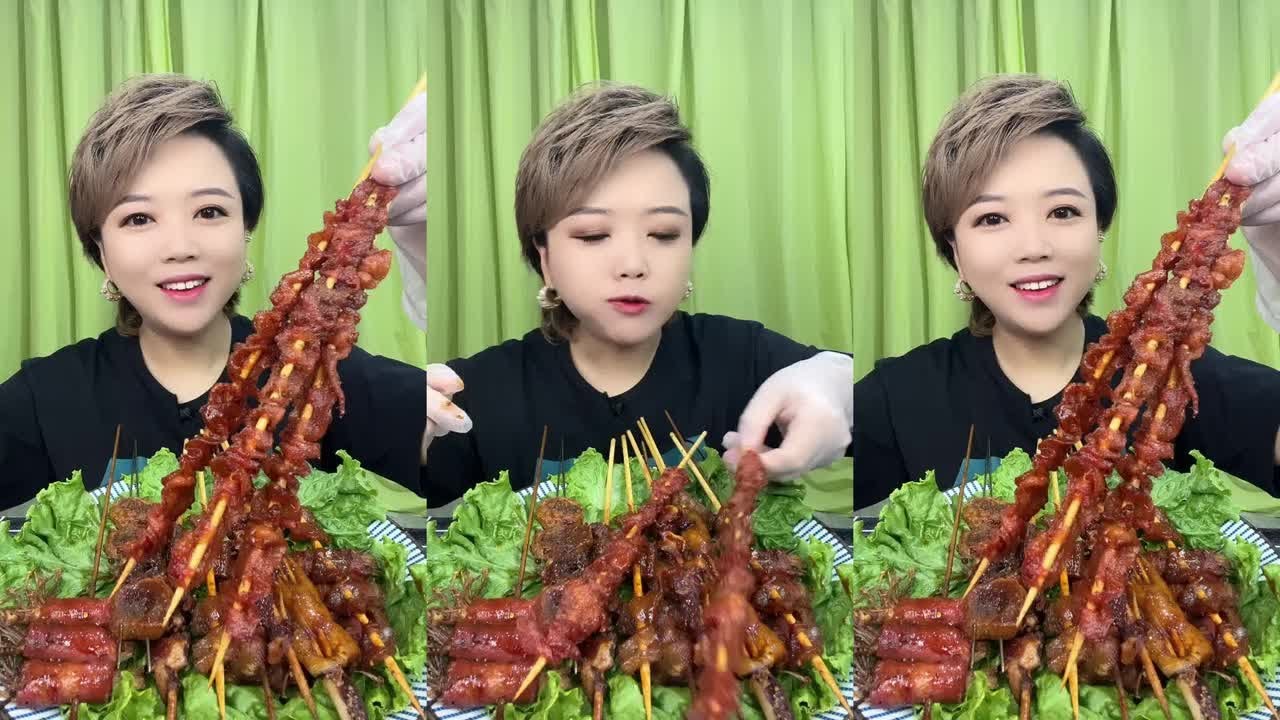 ASMR MUKBANG | Crispy pork cutlet, king fried shrimp, cheese ball ...