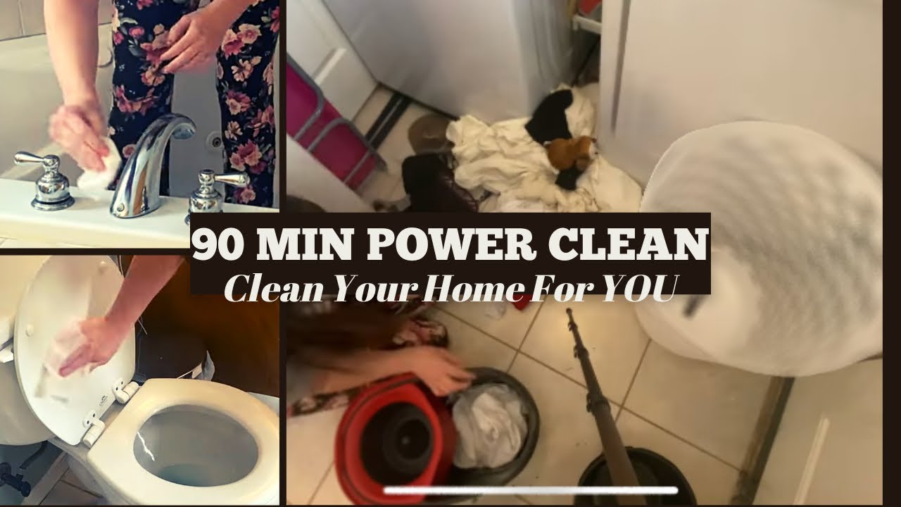 Realistic 90 Minute Clean | Quick Cleaning Motivation | Mom of 3 - YouTube