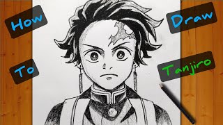How to draw Tanjiro || easy step by step drawing || Tan... | Doovi