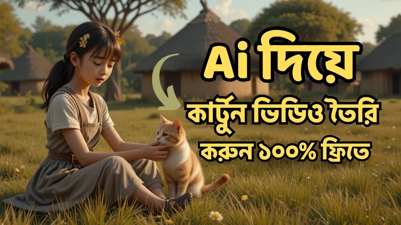 How to make cartoon using Ai for Youtube । Ai diye cartoon video kivabe ...