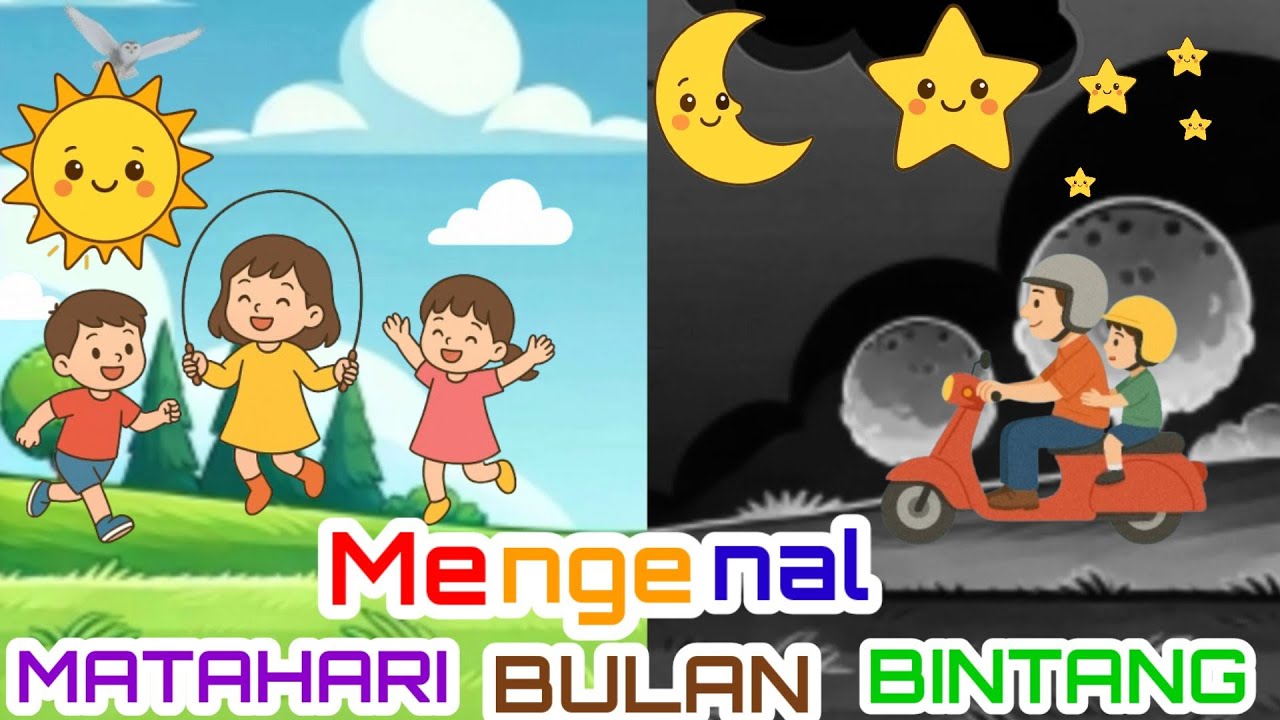 Belajar Mengenal Matahari Bulan Dan Bintang | Pengertian Matahari Bulan ...