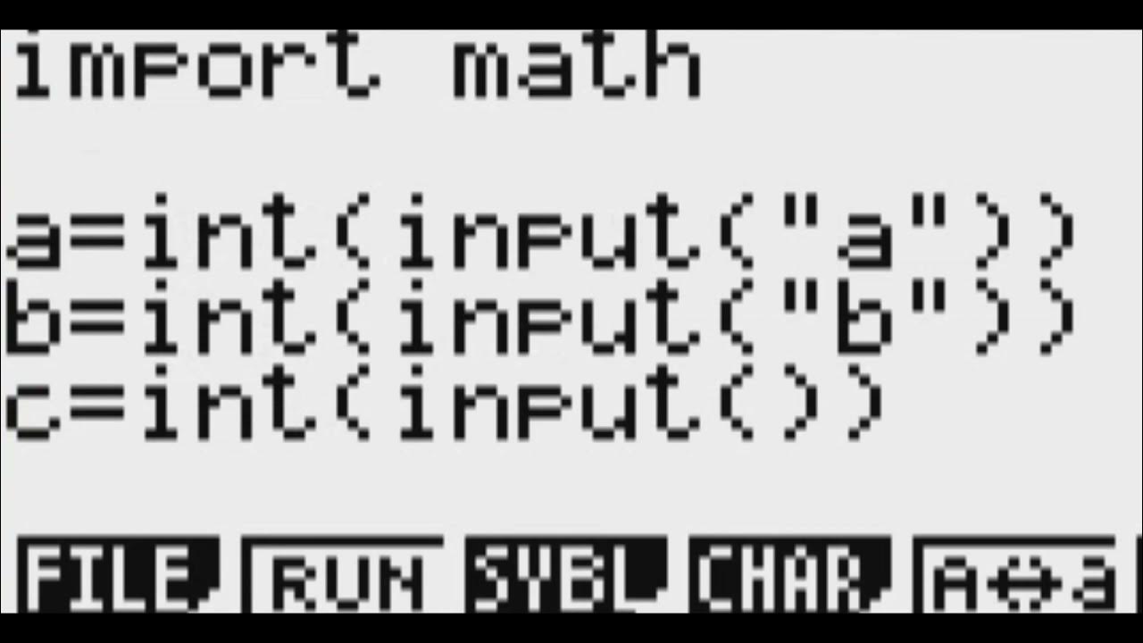 Comment installer un programme pour résoudre les équations du second ...