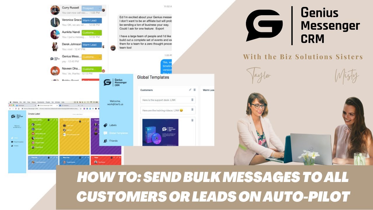 Genius Messenger CRM - Step 3 - Broadcasts - YouTube