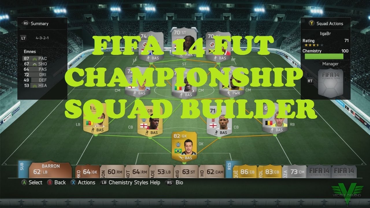 FIFA 14 FUT FL CHAMPIONSHIP SQUAD BUILDER - YouTube