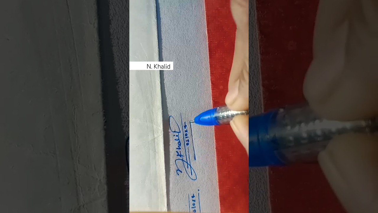 #n.khalid #signature #signaturestyle #firstkalakar #sign #shorts - YouTube