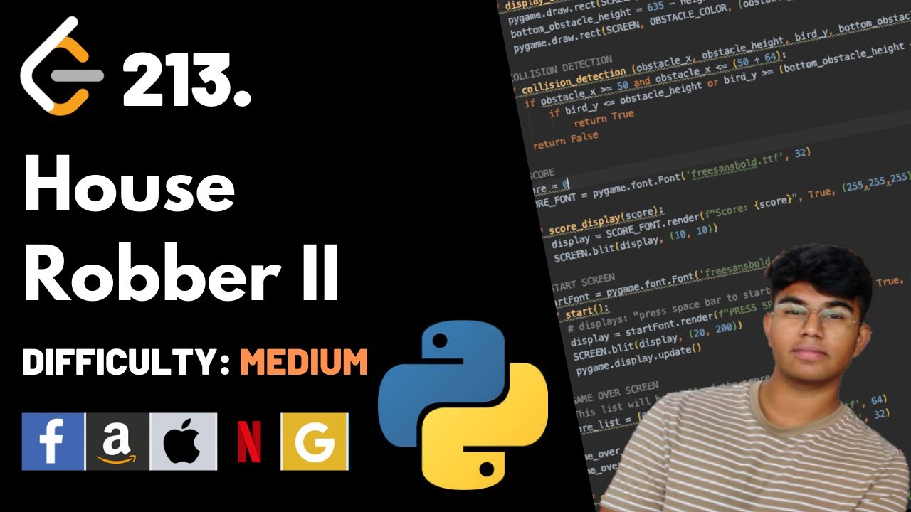 House Robber Ii Leet Code 213 Theory Explained Python Code Youtube