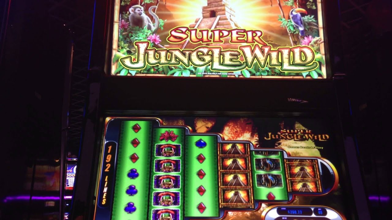 SUPER JUNGLE WILD SLOT MACHINE BONUS WIN - YouTube