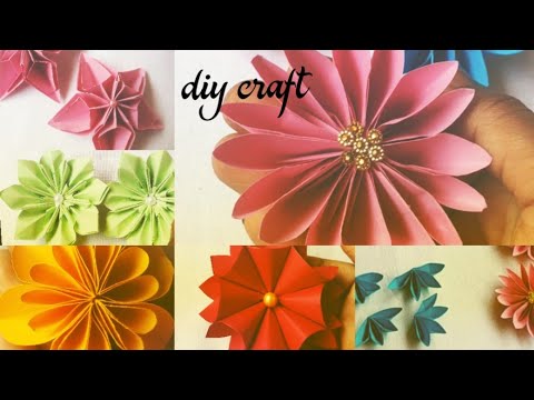 diy craft/5 easy paper flowers most views on YouTube channel/paper ...