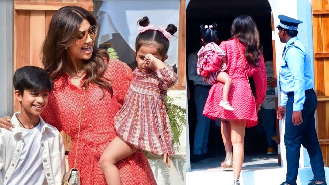 Shilpa Shetty With Her Cute Daughter Samisha and Son Viaan at Launch Of ...