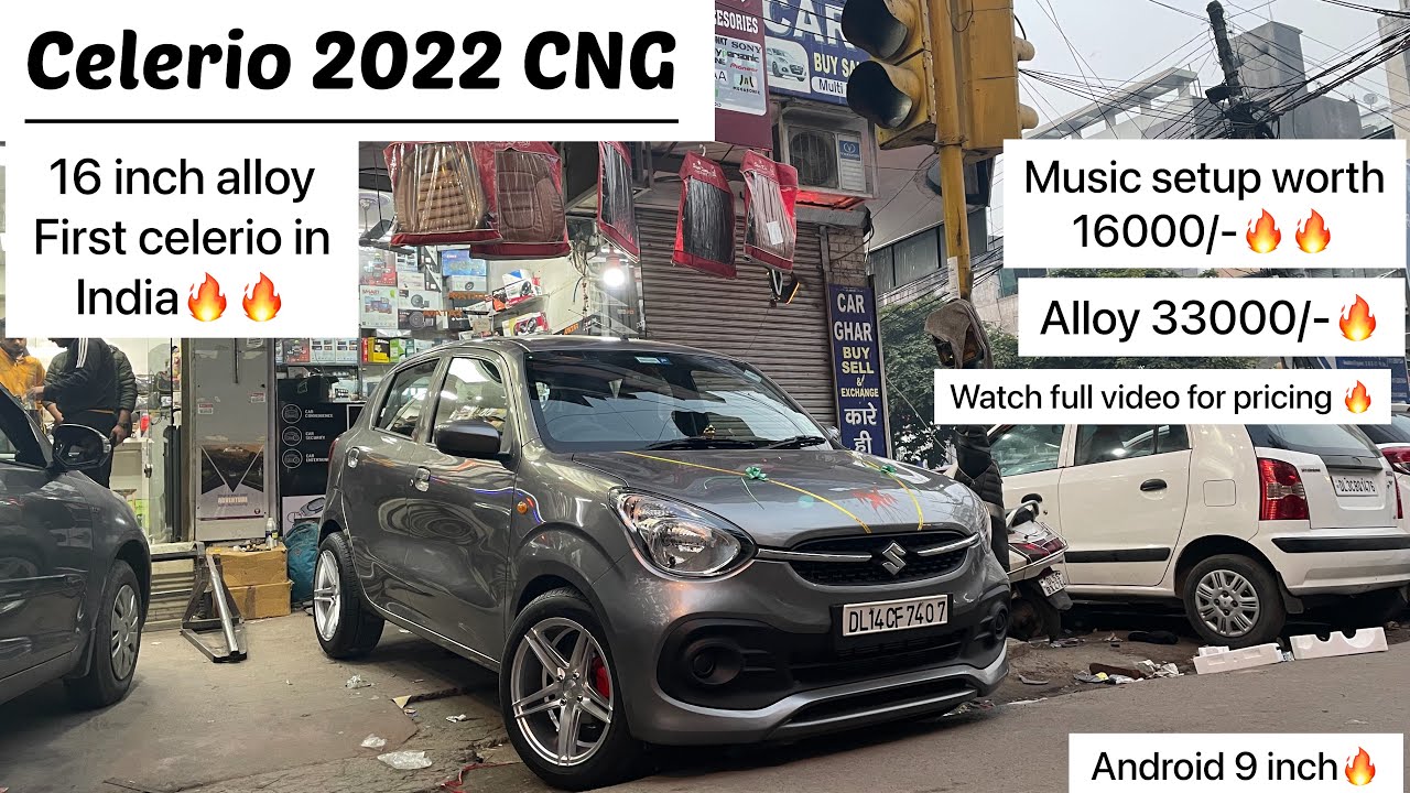Celerio 2022 modification| maruti suzuki celerio cng 2022|16 inch alloy ...