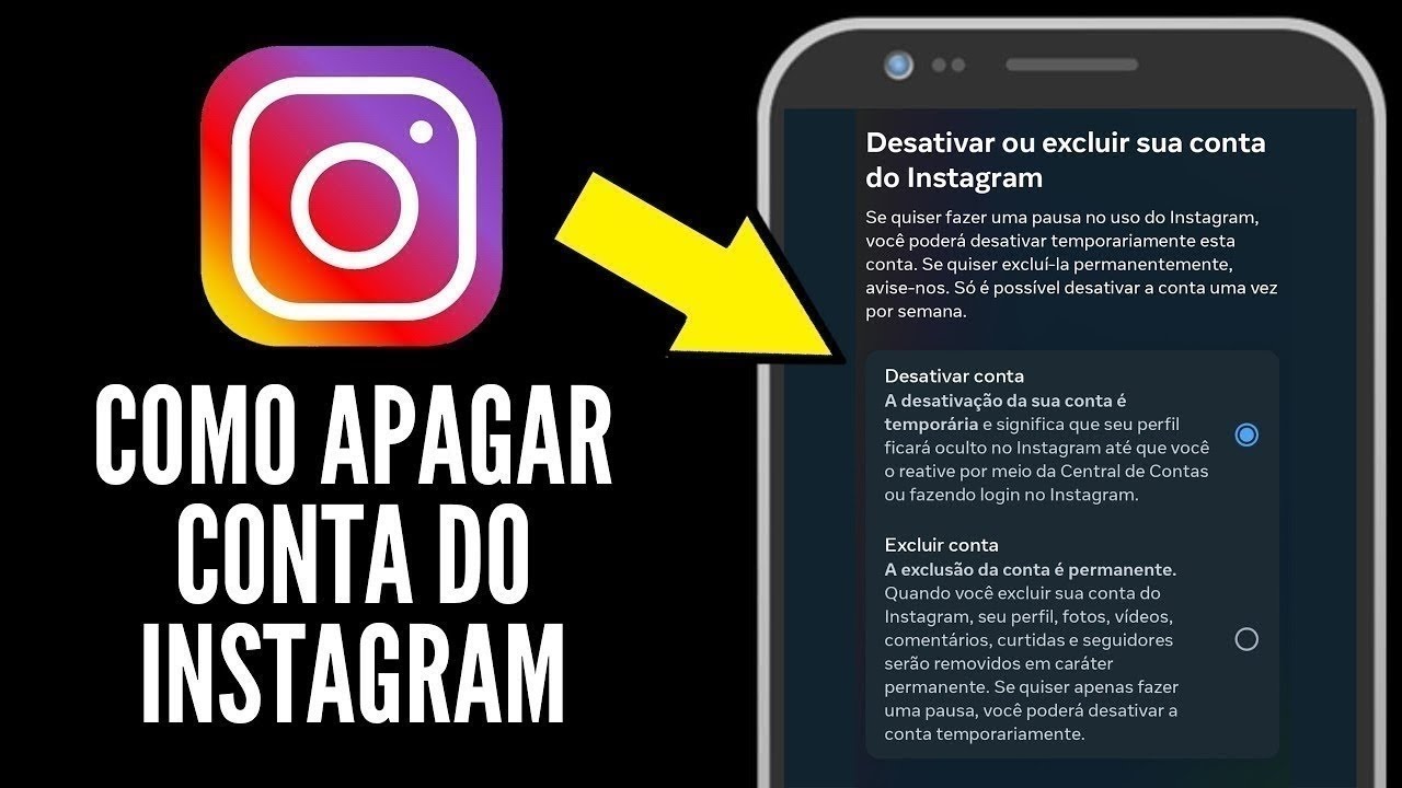 como apagar conta do instagram - como excluir conta do instagram pelo celular iphone e android ...